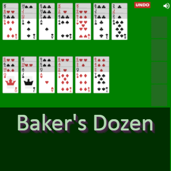 Play Baker's Dozen Solitaire Card Game Online