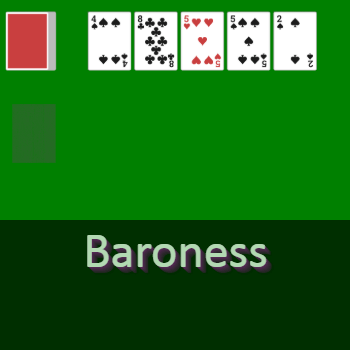 Play Baroness (aka Five Piles, Thirteens) Solitaire Card Game Online
