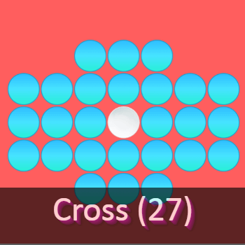 Play Peg Solitaire (Cross Board - 27 Holes) Puzzle Game Online