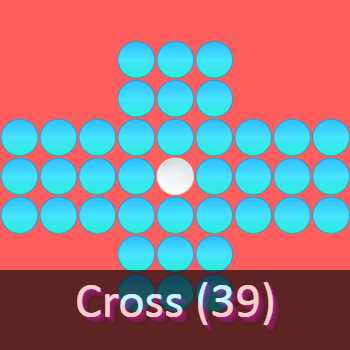 Play Peg Solitaire (Cross Board - 39 Holes) Puzzle Game Online