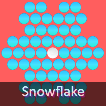 Play Snowflake Peg Solitaire Puzzle Game Online