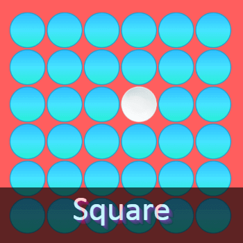Play Peg Solitaire (Square Board) Puzzle Game Online